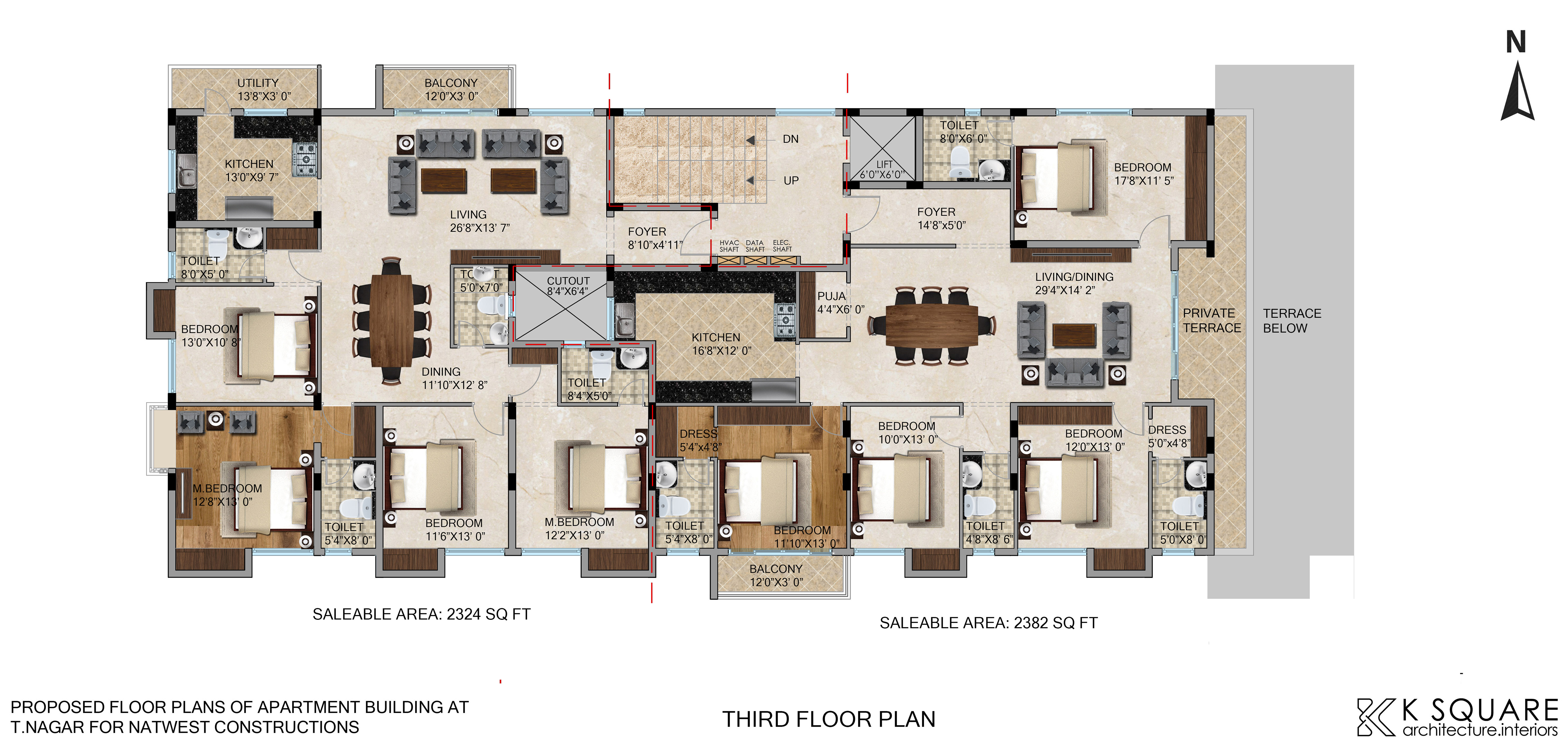 third floor plan copy - KSquare Architects - architects in chennai ...